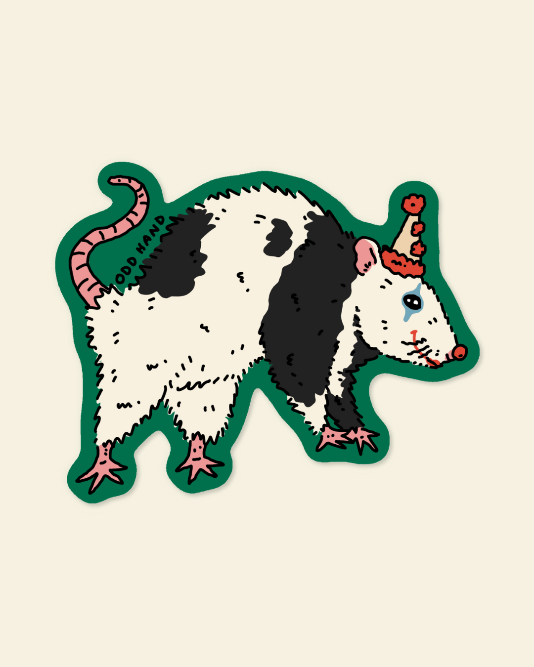 Rat Clown Sticker – ODD HAND CO.